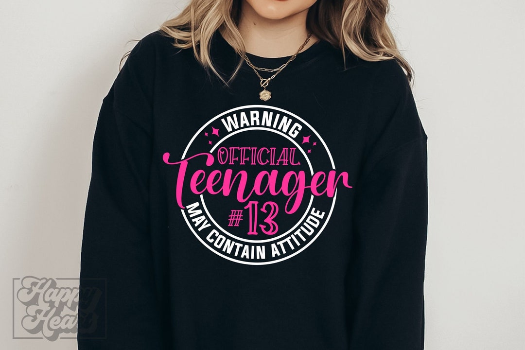 Thirteen SVG - 13th Birthday SVG - Official Teenager Png - Digital ...