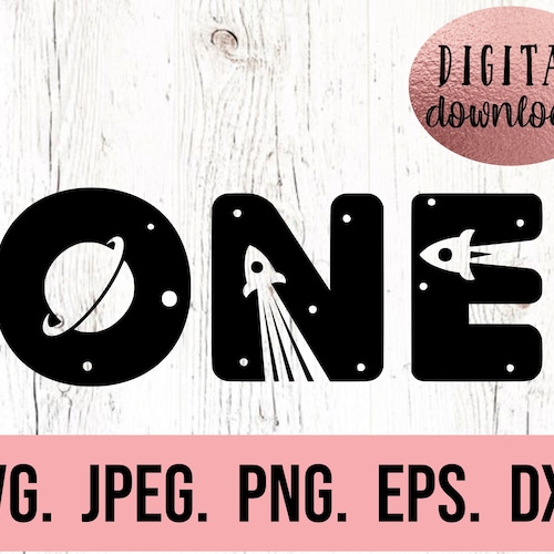 1st Birthday SVG Outer Space Birthday SVG First Birthday - Etsy