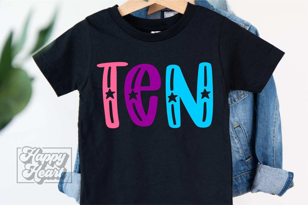 10th Birthday Girl SVG PNG - Ten SVG - Hello Ten Svg - Double Digits ...