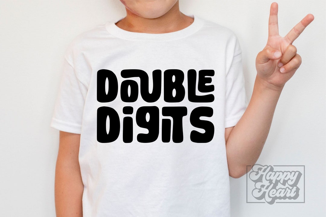 Double Digits SVG - Tenth Birthday Boy Shirt SVG - Instant Download ...