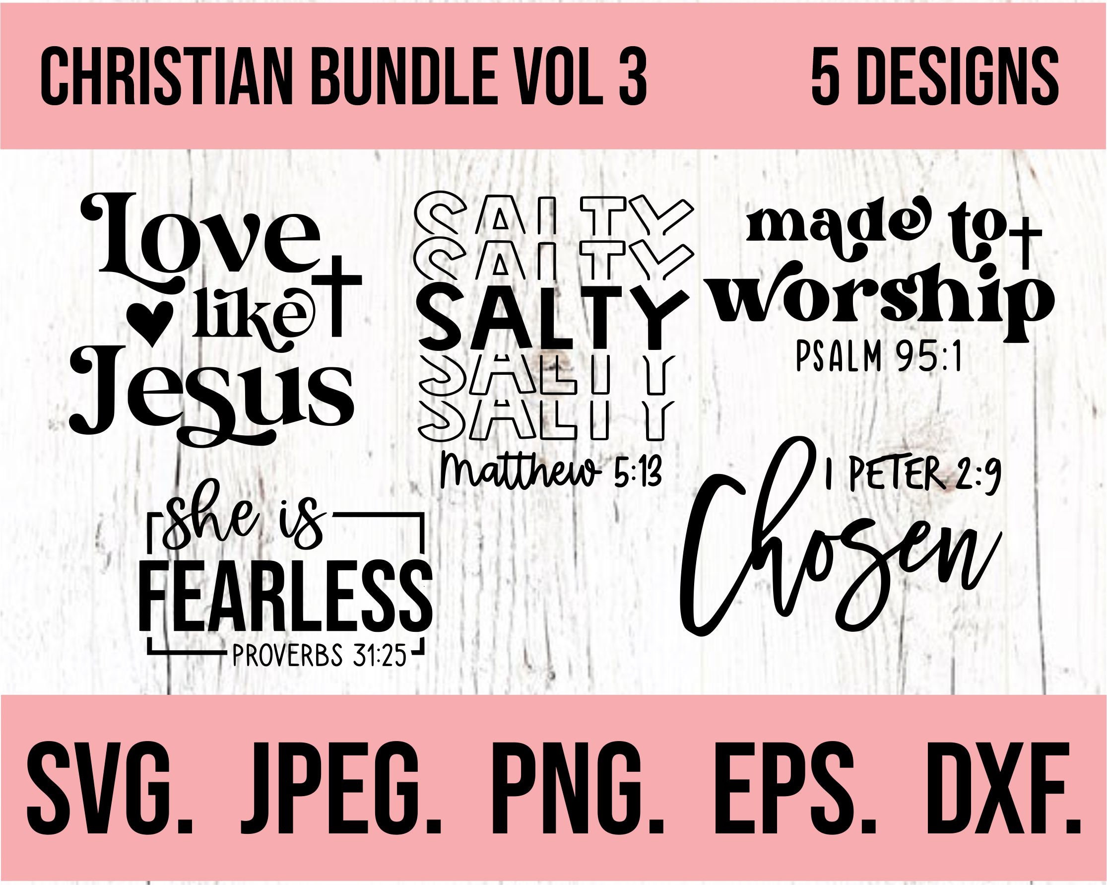 Christian Bundle SVG Instant Download Cricut File - Etsy