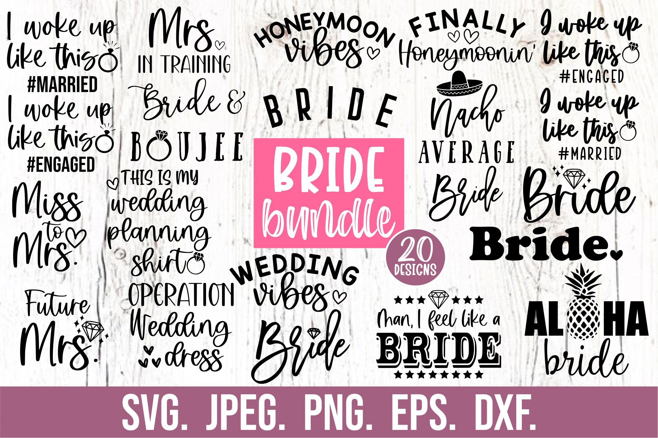 Bride SVG Bundle Bride Design Cricut Cut File Instant - Etsy