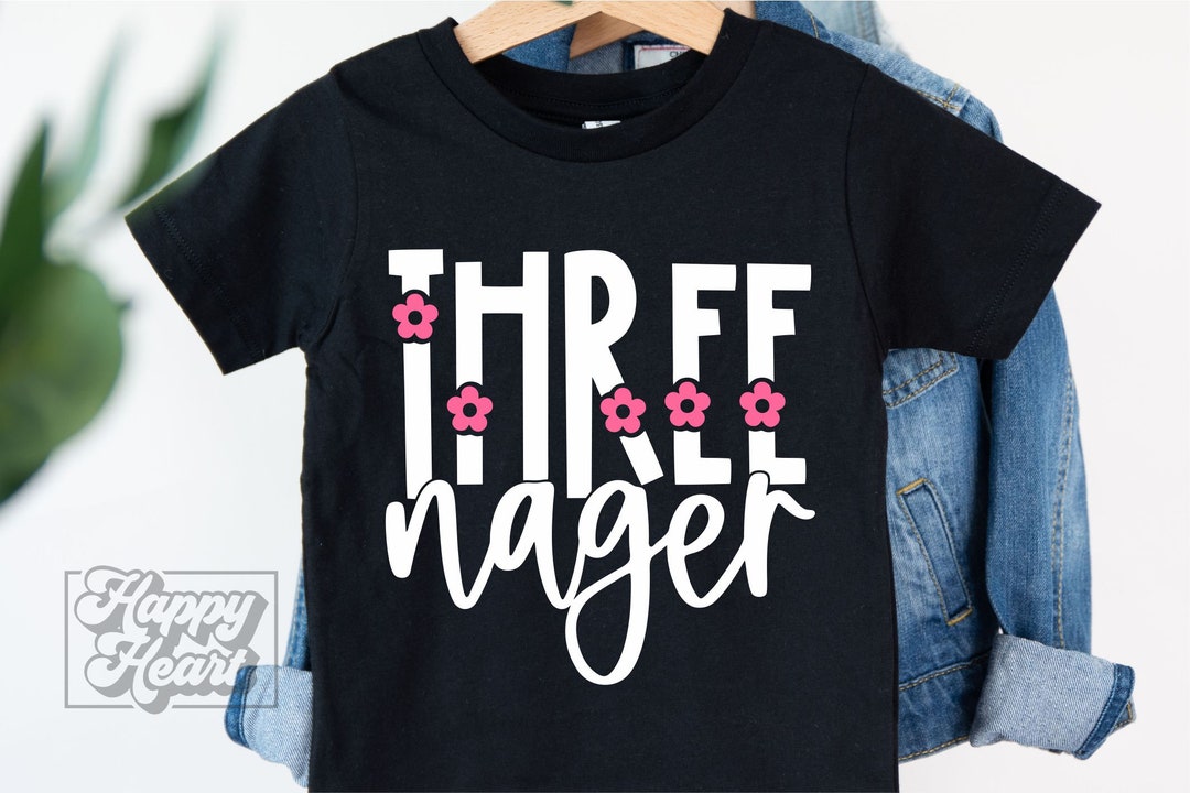 Threenager SVG PNG - 3rd Birthday Girl - Digital Download - Three ...