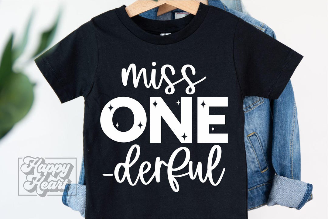 Miss One Derful SVG PNG - 1st Birthday Girl - One Birthday Girl Design ...