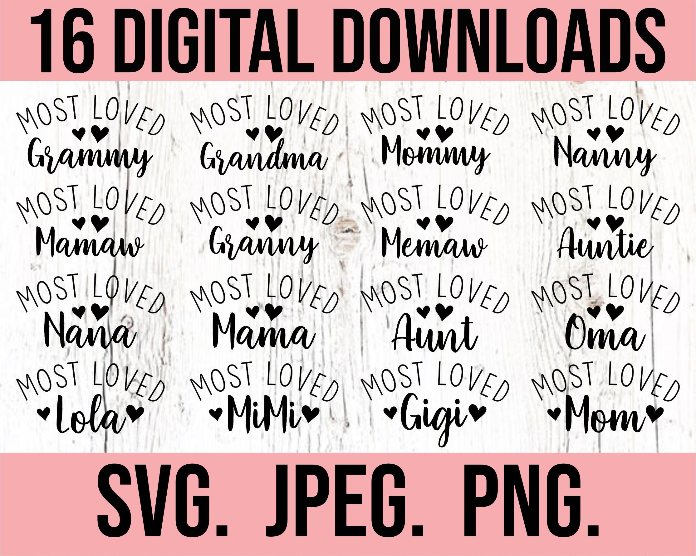 Most Loved SVG Bundle Instant Download Cricut Cut File - Etsy