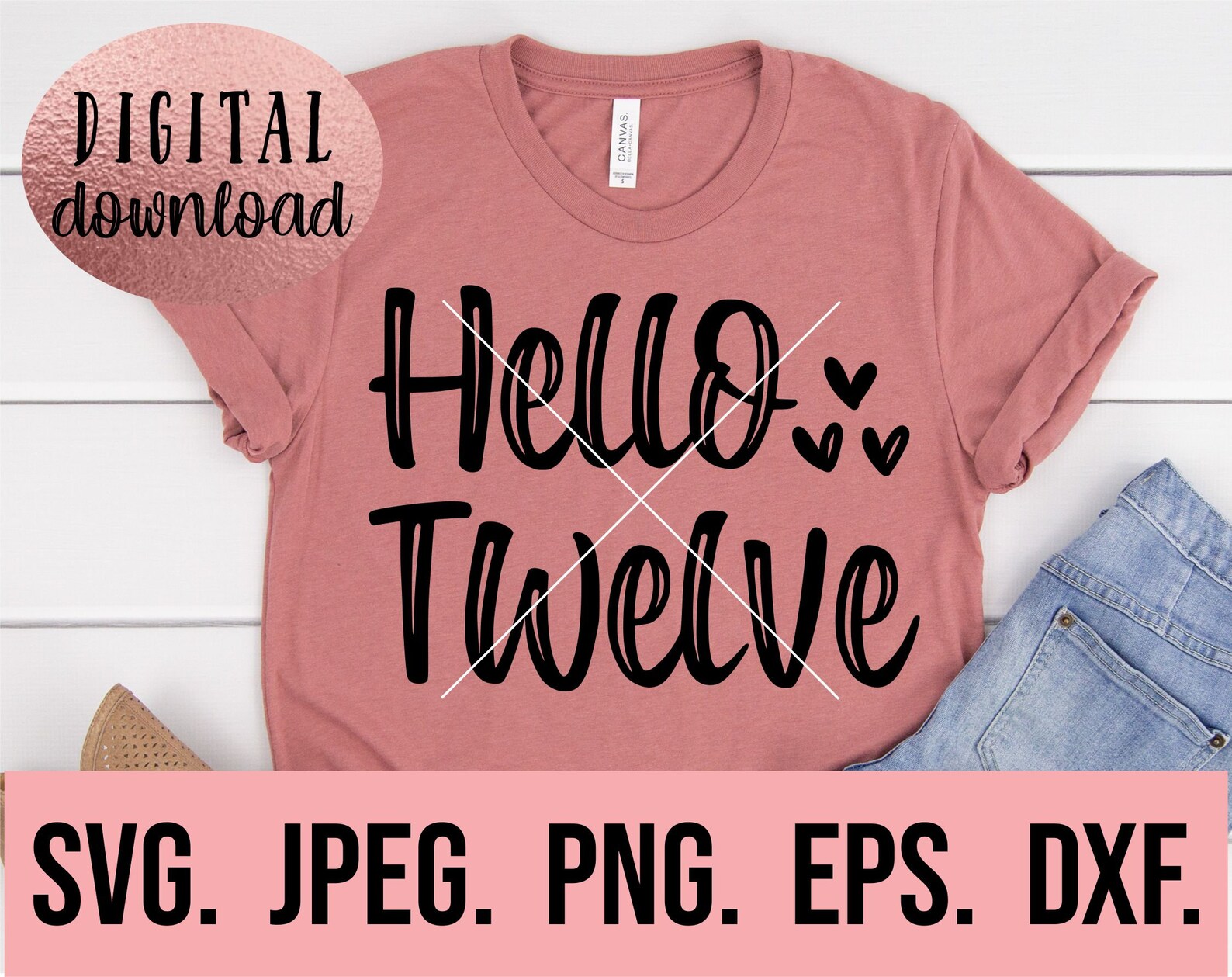 Hello Twelve SVG Twelve Fabulous Svg Twelve Birthday | Etsy