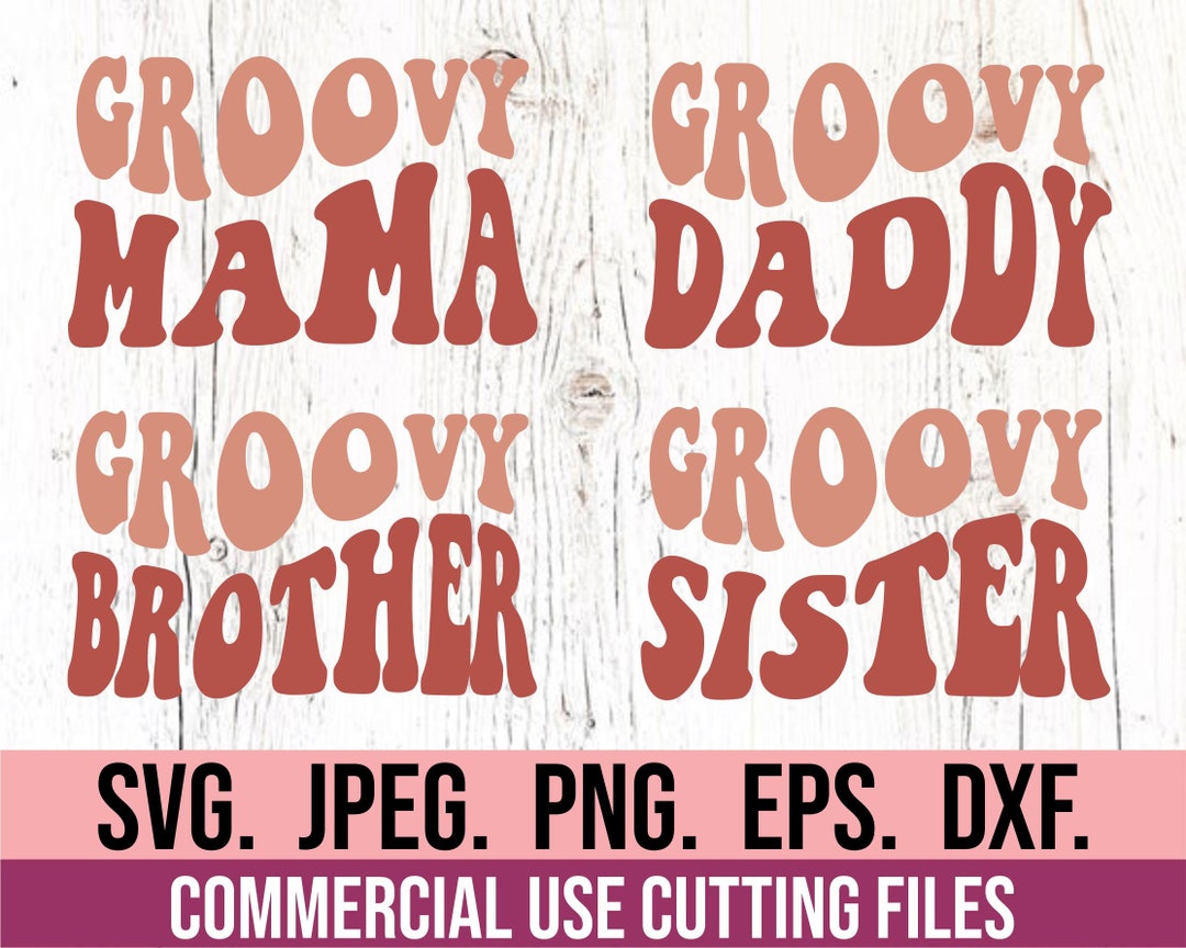 Groovy Birthday Bundle SVG - Family Birthday SVG - 1st Birthday Retro ...