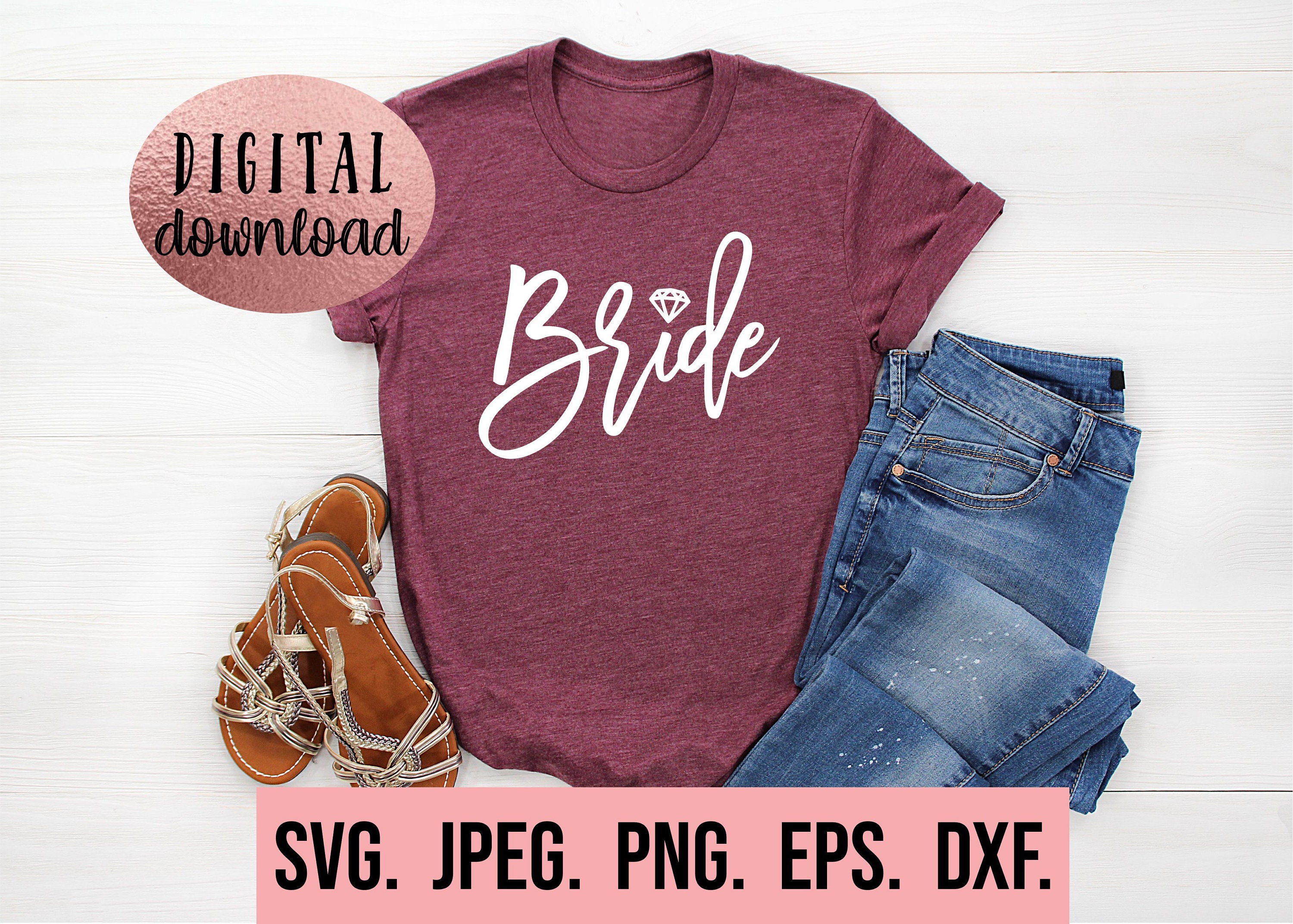 Bride Bundle SVG Bride Shirt Design Cricut Cut File - Etsy España
