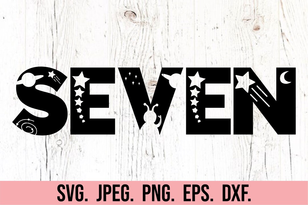 7th Birthday Outer Space SVG - Universe 7 SVG - Birthday Boy Shirt ...