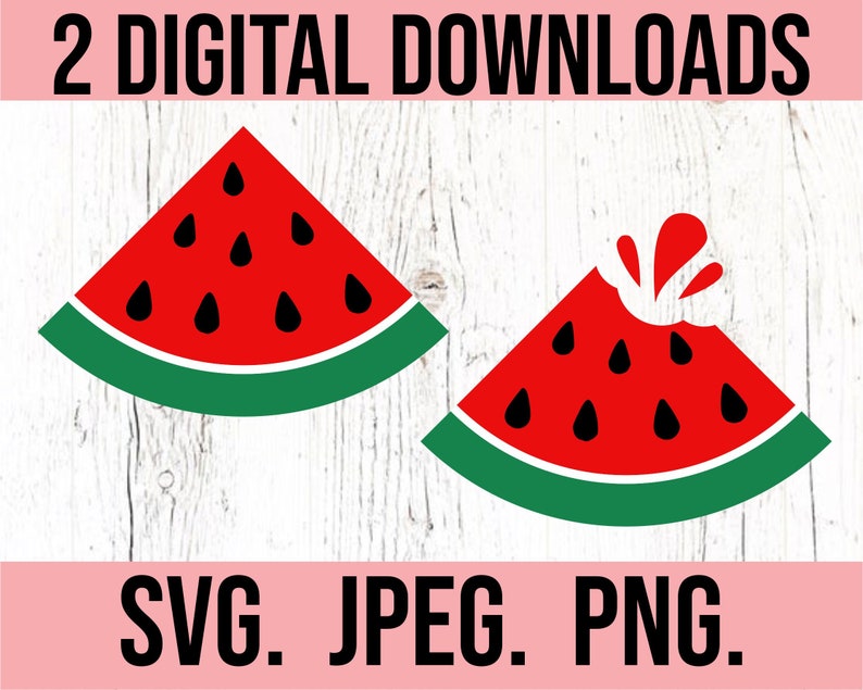 Watermelon Slice Clipart SVG - Watermelon SVG - Fruit Png - Digital ...