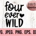Four Ever Wild SVG 4th Birthday Girl SVG 4th Birthday Design Digital ...