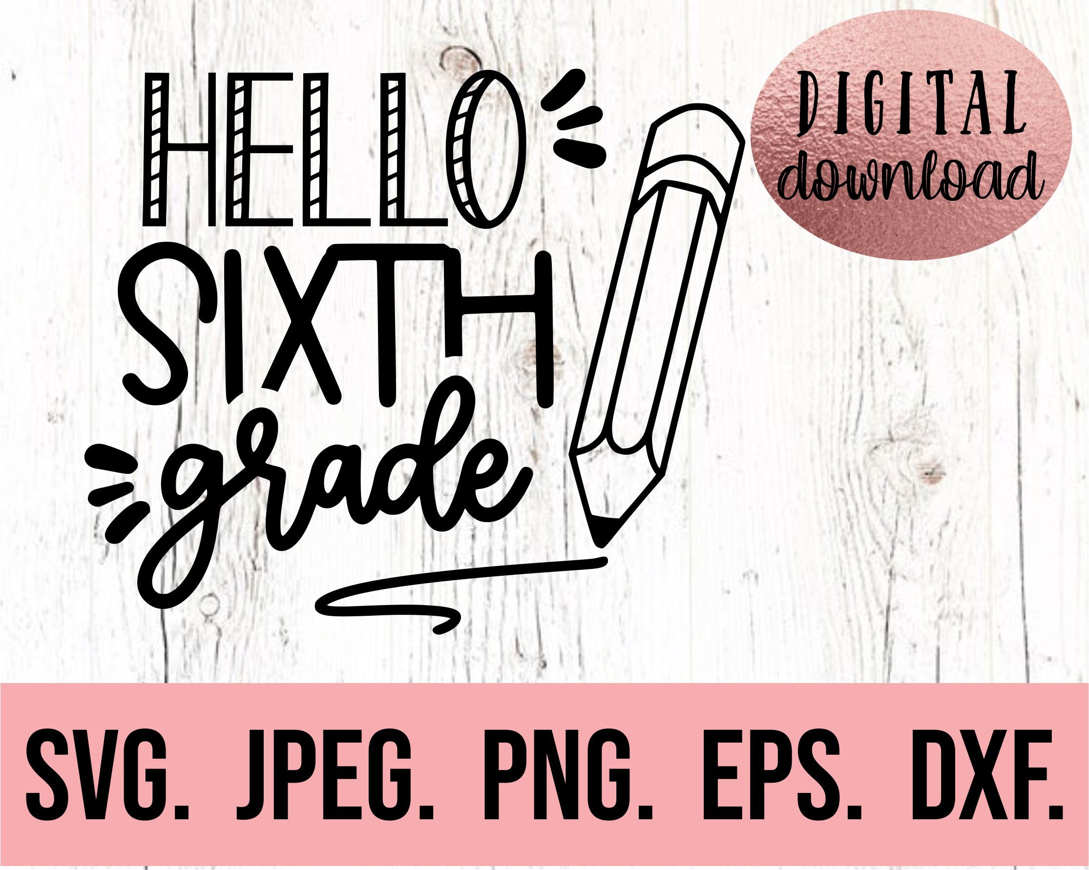 Back to School SVG Bundle Hello Grade School SVG Instant | Etsy
