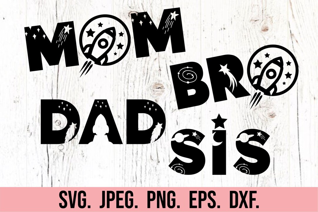 Space 1st Birthday SVG - Outer Space Family Birthday SVG - First ...