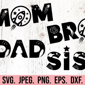 Space 1st Birthday SVG - Outer Space Family Birthday SVG - First ...