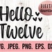 Hello Twelve SVG - Twelve Fabulous Svg - Twelve Birthday - Instant ...