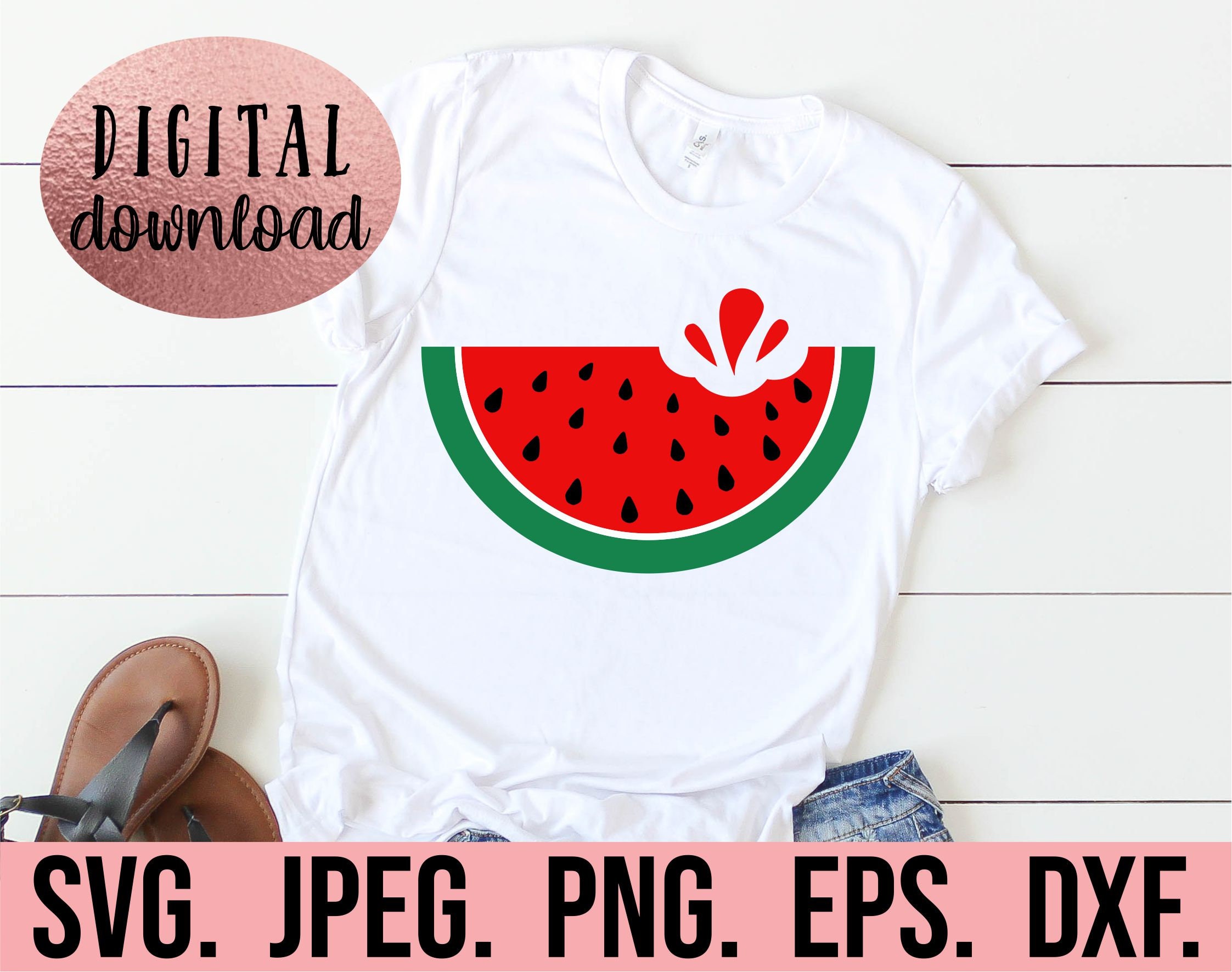 Watermelon Clipart SVG - Watermelon SVG - Fruit Slice - Digital ...