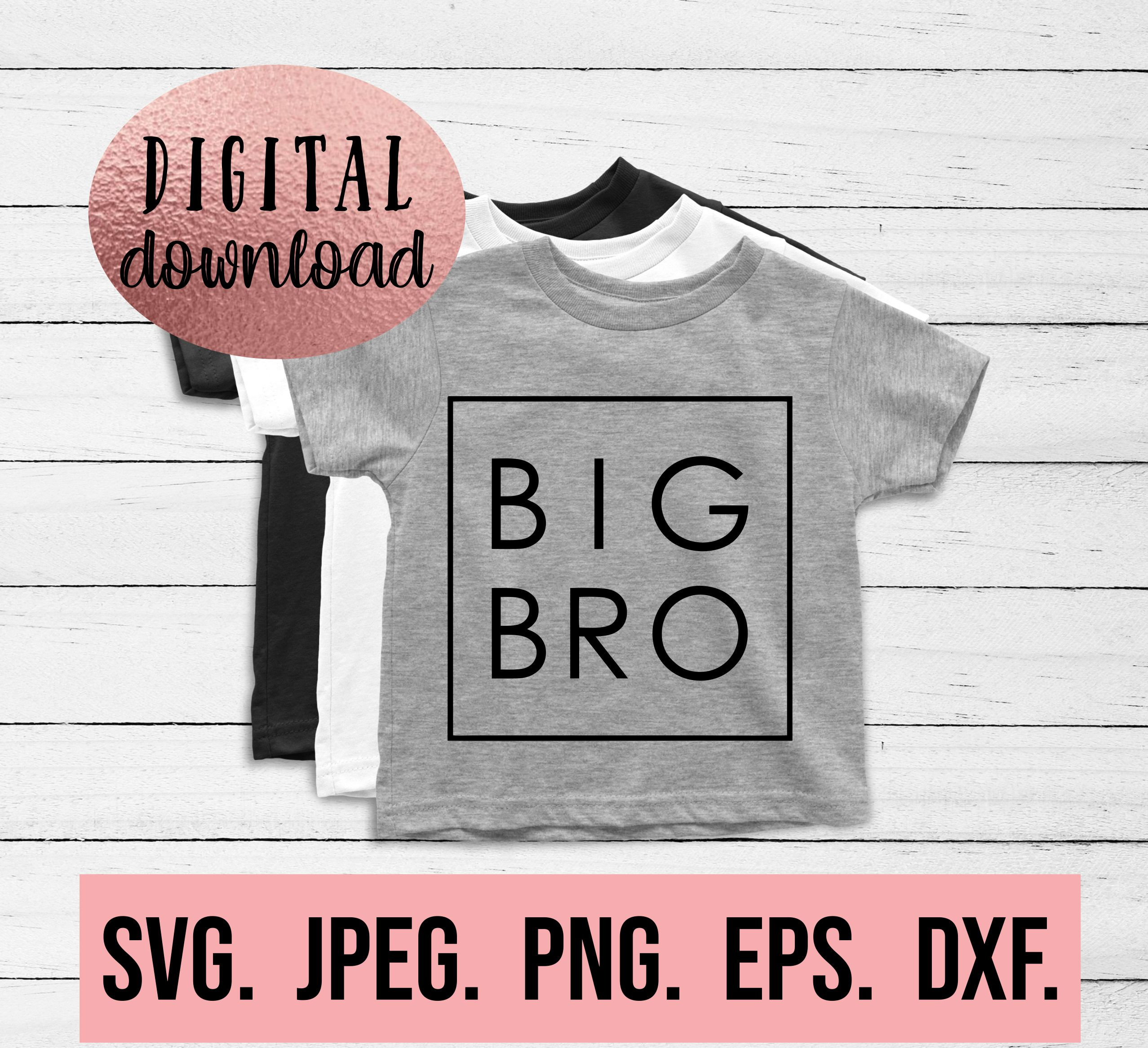 Big Bro Square SVG Big Bro Shirt New Baby SVG Sibling - Etsy