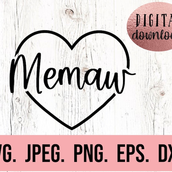 Memaw Svg - Etsy