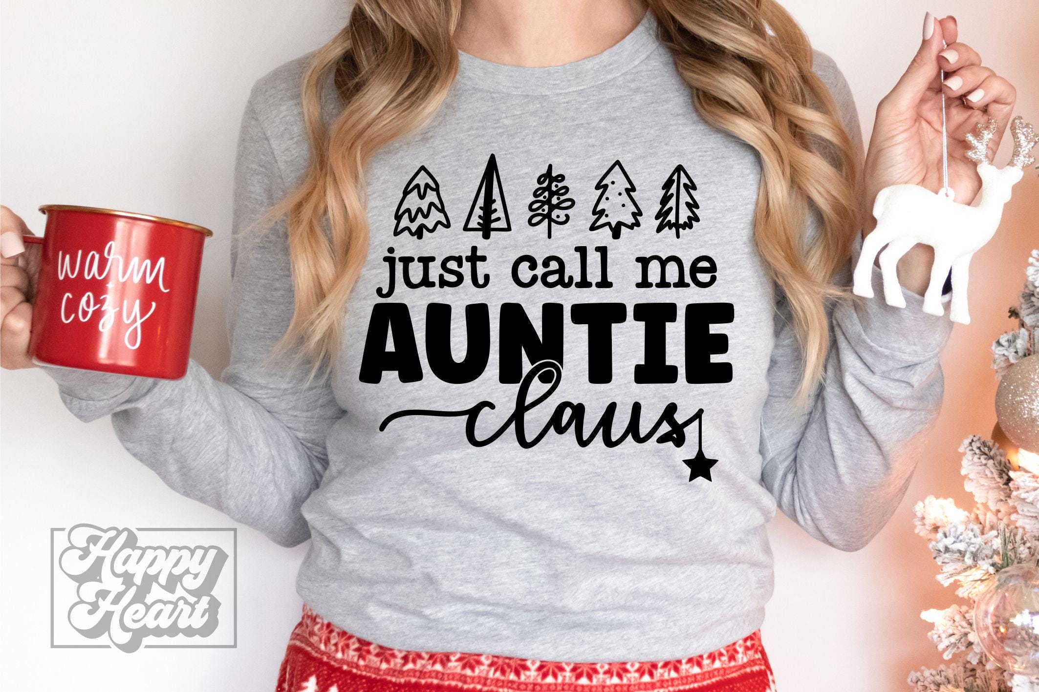 Auntie Claus SVG - Merry Auntie PNG Cricut File - Christmas Clipart ...