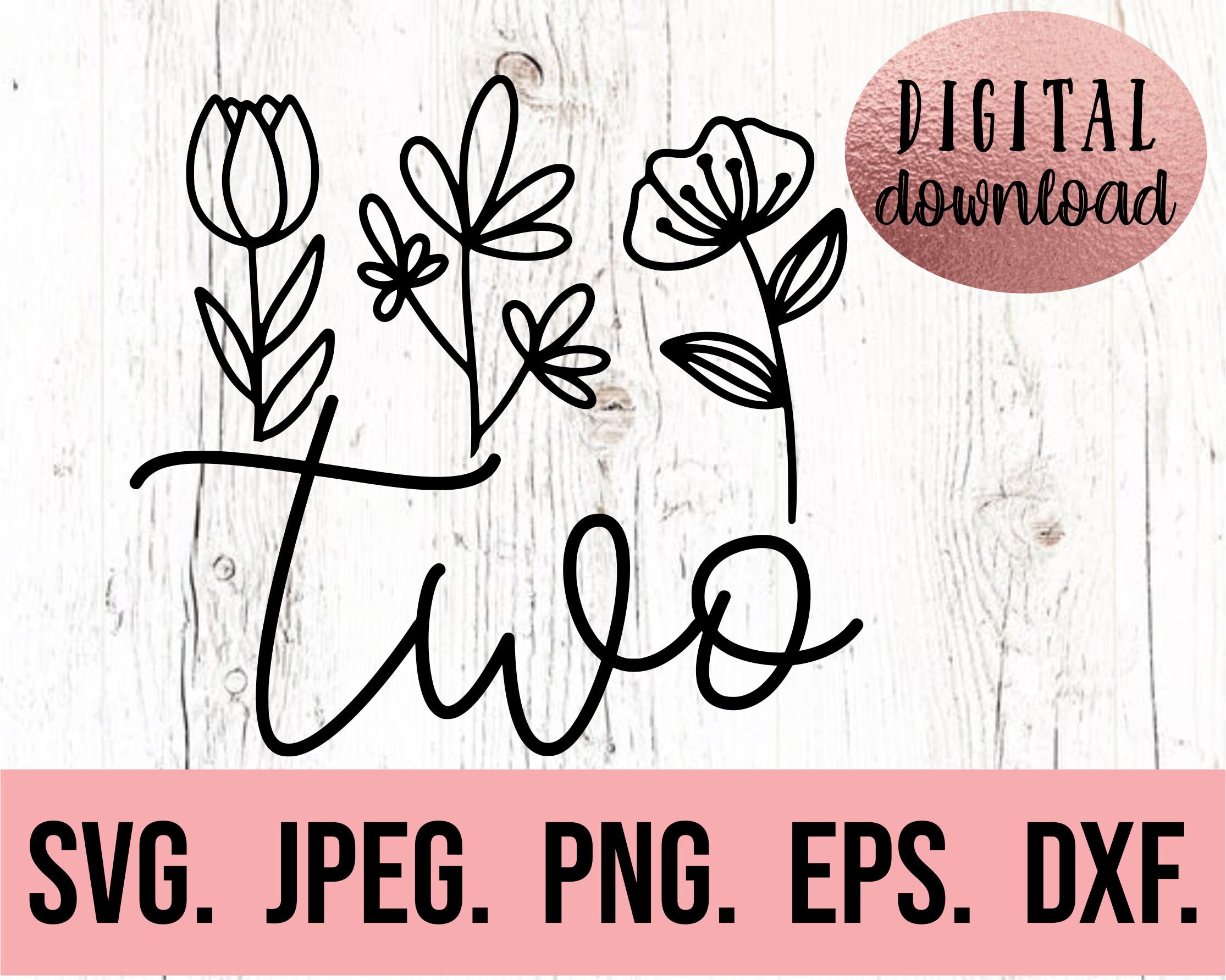 Two SVG - Second Birthday SVG - 2nd Birthday Girl - Digital Download ...