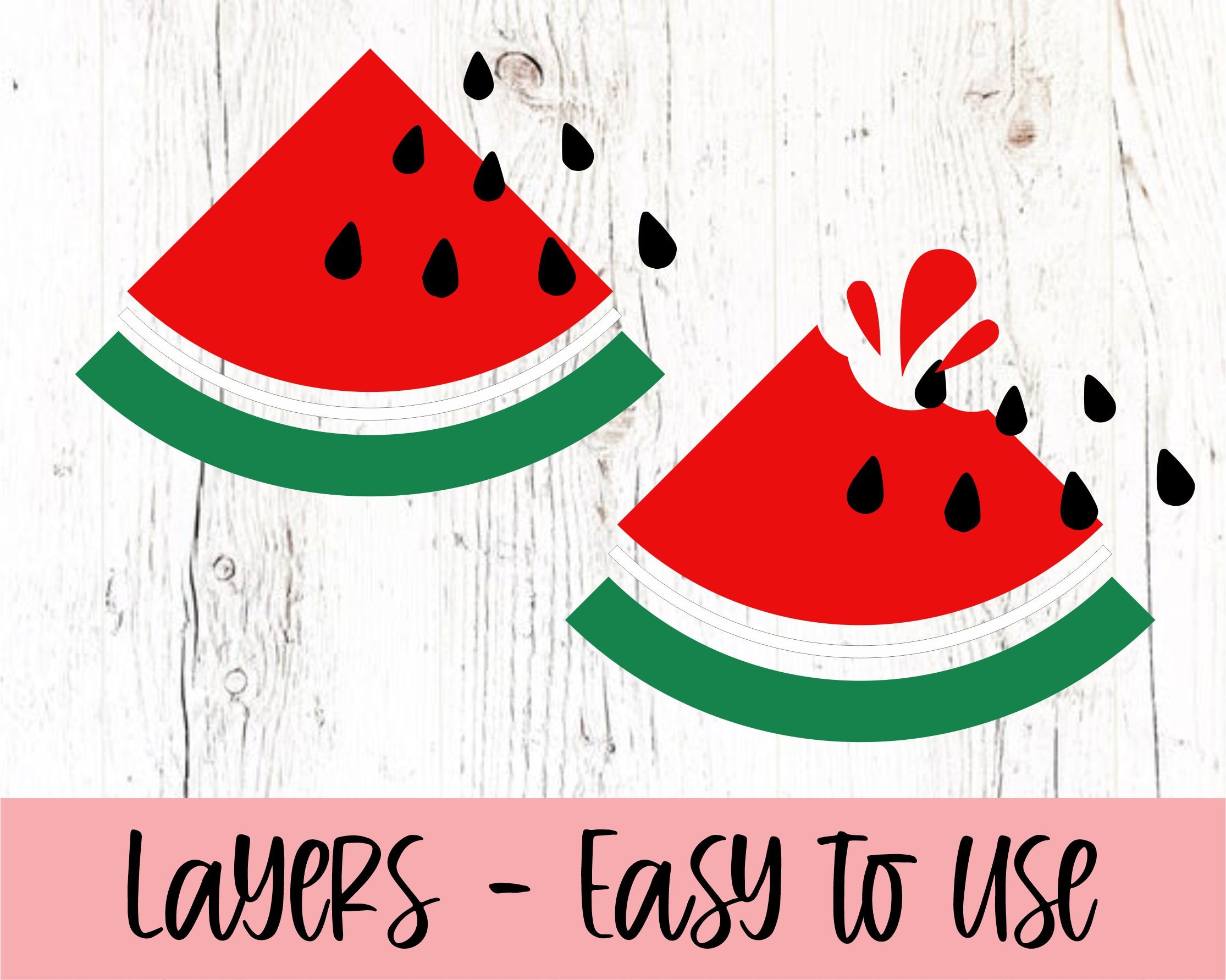 Watermelon Slice Clipart SVG - Watermelon SVG - Fruit Png - Digital ...