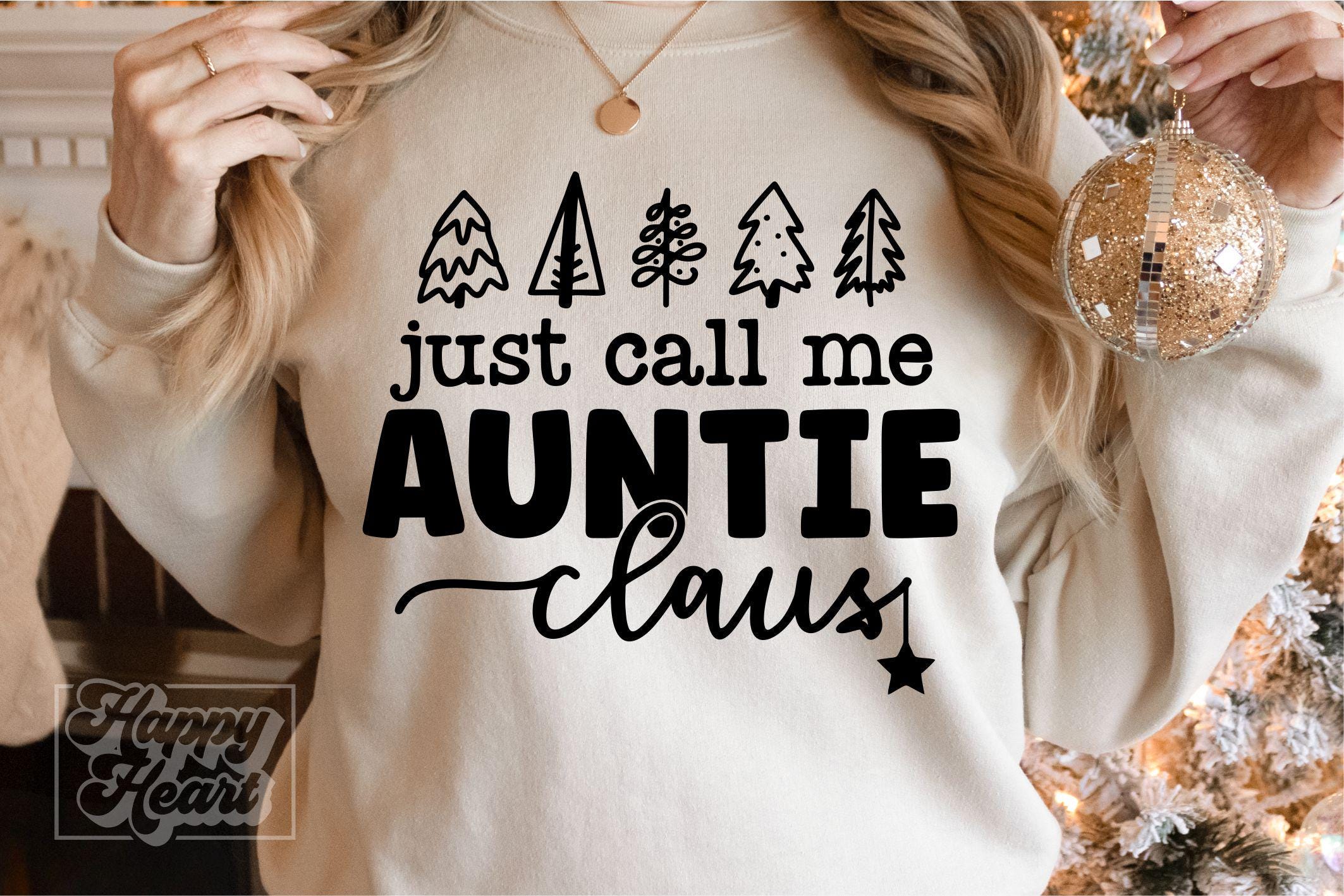 Auntie Claus SVG - Merry Auntie PNG Cricut File - Christmas Clipart ...