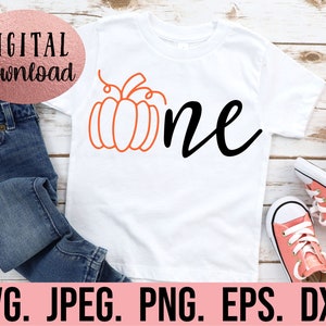 One Pumpkin SVG - Fall Birthday - First Birthday Halloween Design ...