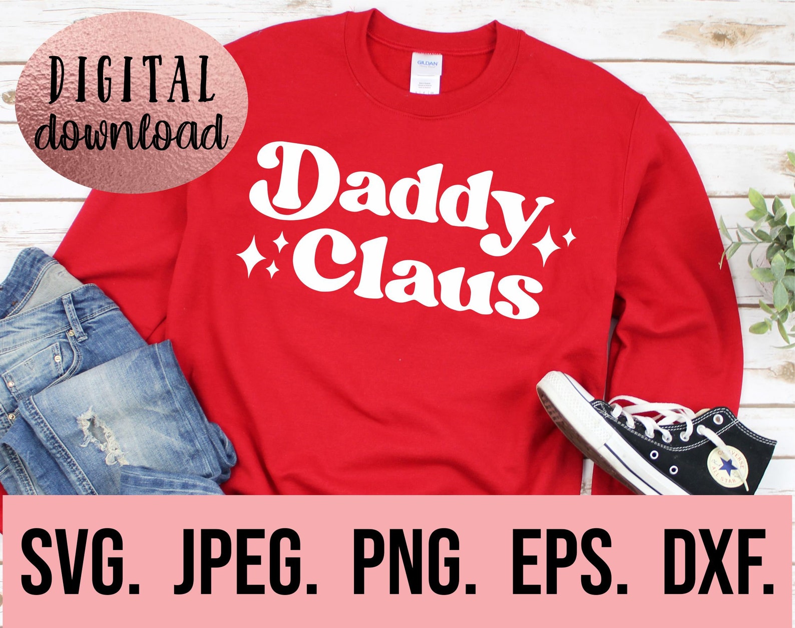 Daddy Claus SVG - Cricut File - Instant Download - Christmas Clipart ...
