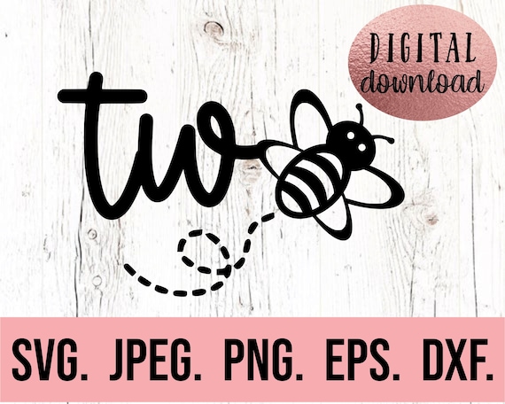 Two Bee SVG Birthday Bee 2nd Birthday Shirt Digital | Etsy
