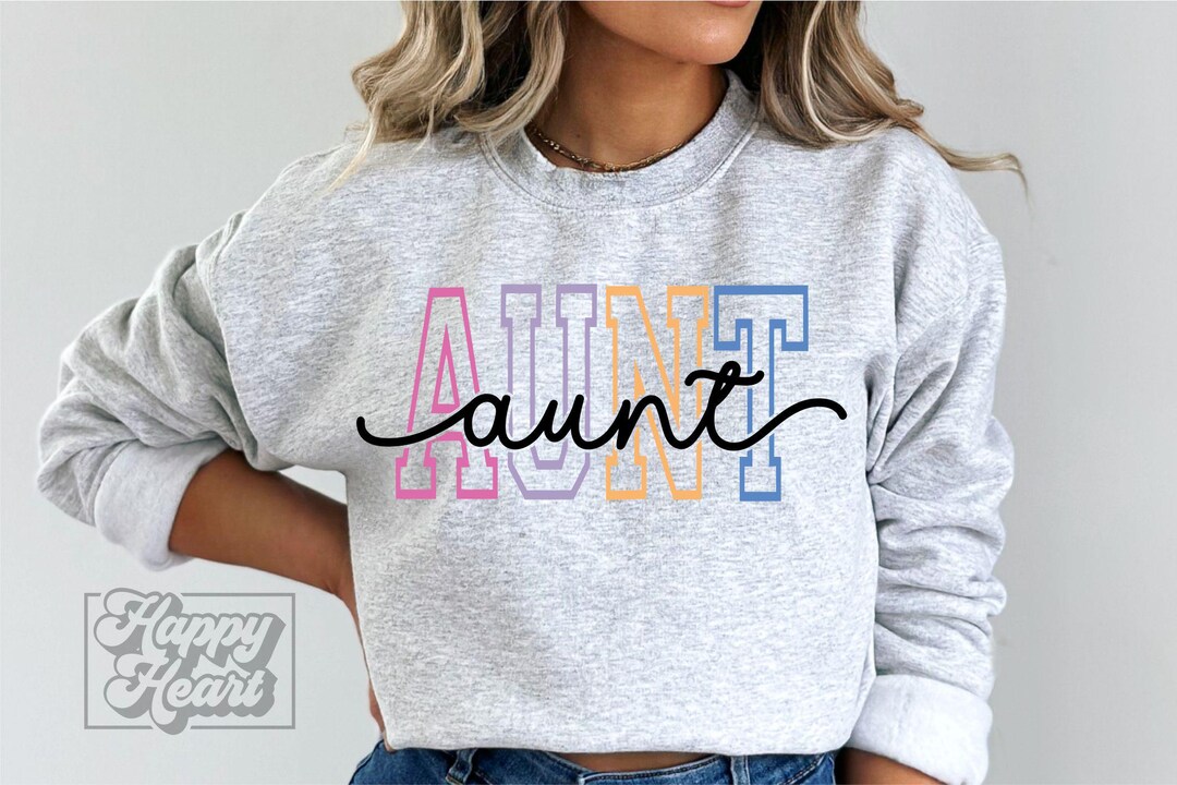 Aunt SVG PNG Varsity Script Pastel - Aunt Shirt - Aunt Life - Aunt Mode ...
