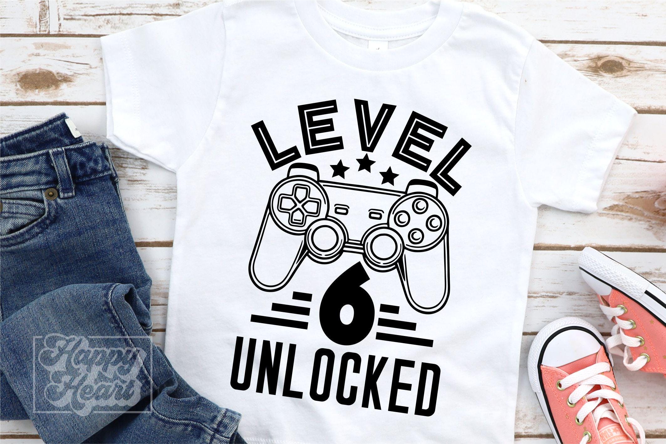 Level 6 Unlocked SVG - Sixth Birthday Gamer PNG - Instant Download ...