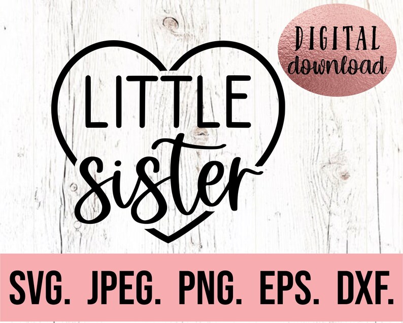 Big Middle Little Sister SVG Sister Clipart New Baby SVG - Etsy