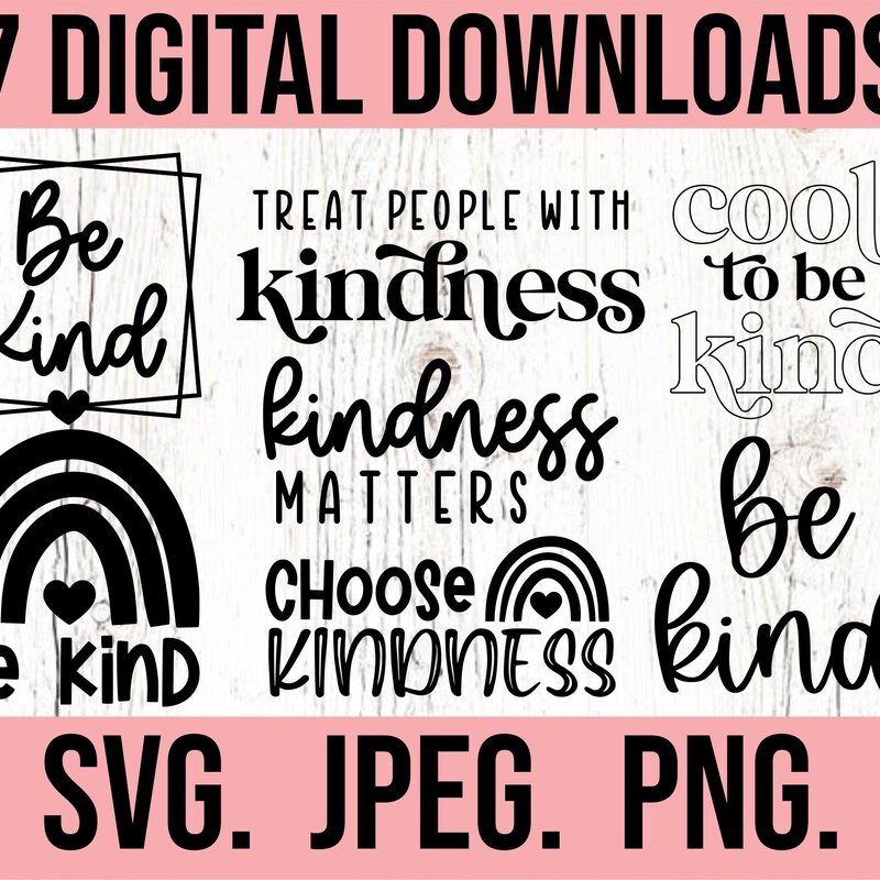 Be Kind Svg - Etsy