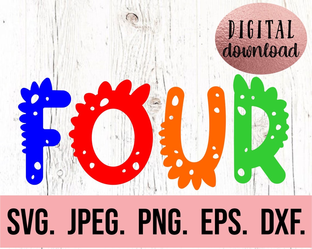 4th Birthday SVG - I Am Four Dino Theme SVG - Fourth Birthday Boy Shirt ...