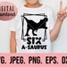 Six A Saurus Svg 6th Birthday SVG I Am Six Dinosaur SVG Sixth Birthday ...