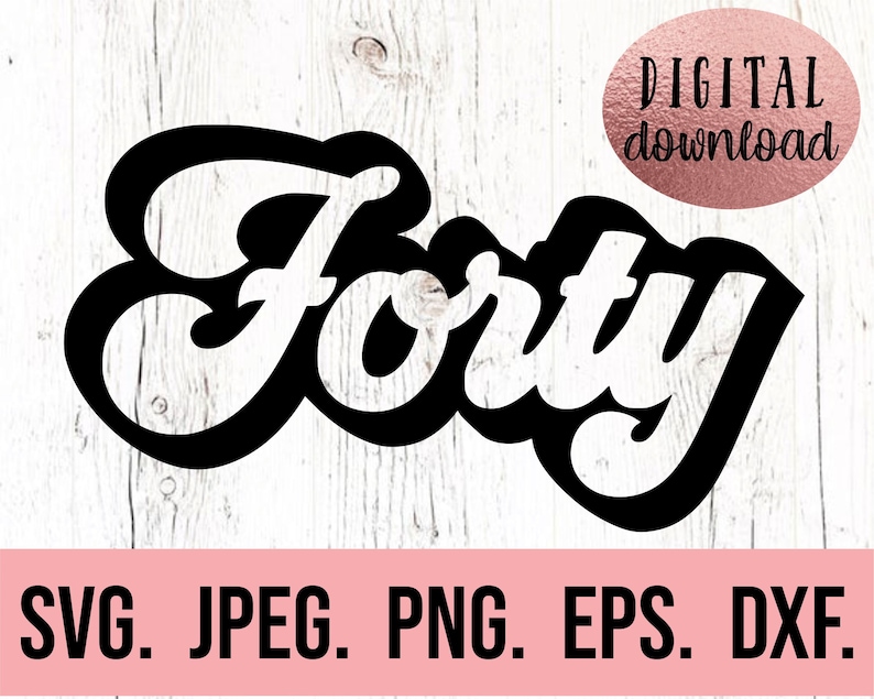 40th Birthday SVG Bundle - 40th Birthday Svg - Forty SVG - Hello Forty ...