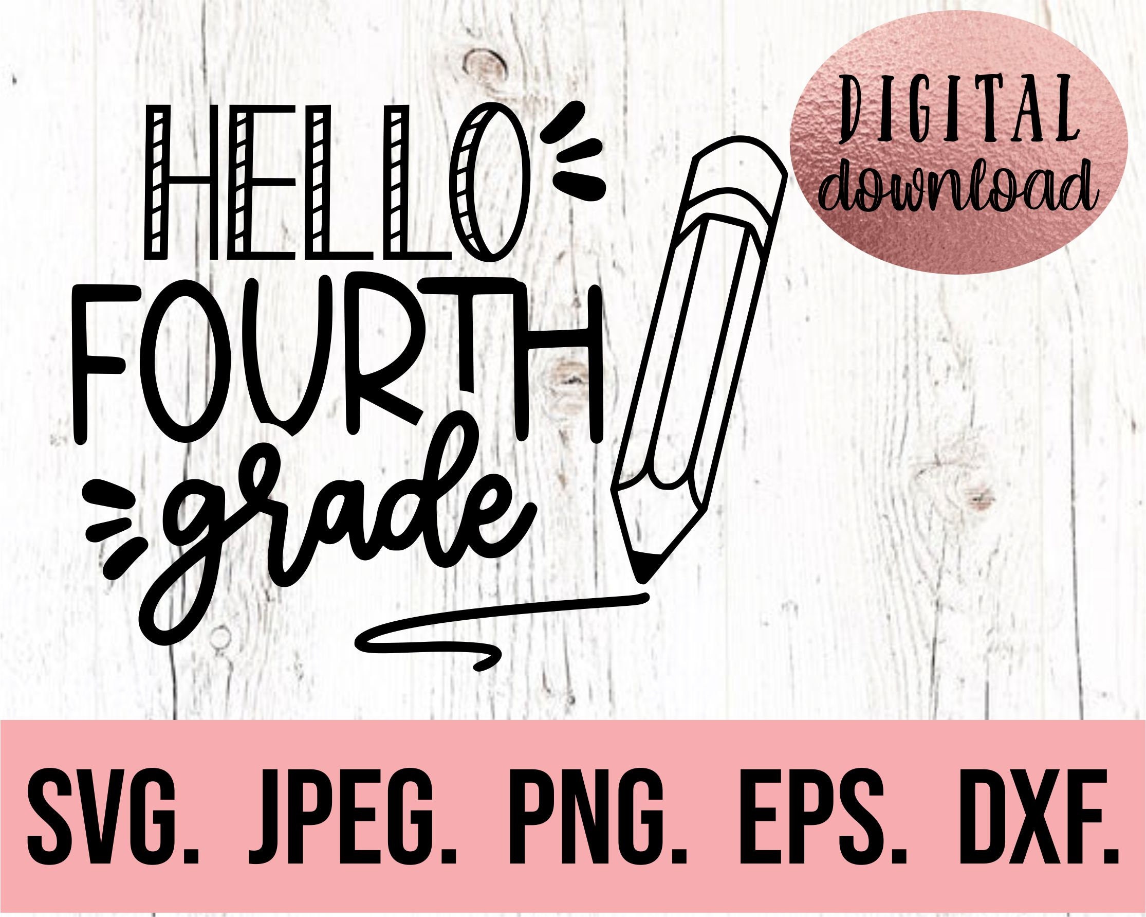 Back to School SVG Bundle Hello Grade School SVG Instant | Etsy