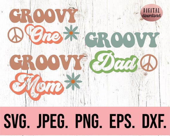 Groovy Birthday Bundle SVG First Birthday SVG 1st Birthday | Etsy