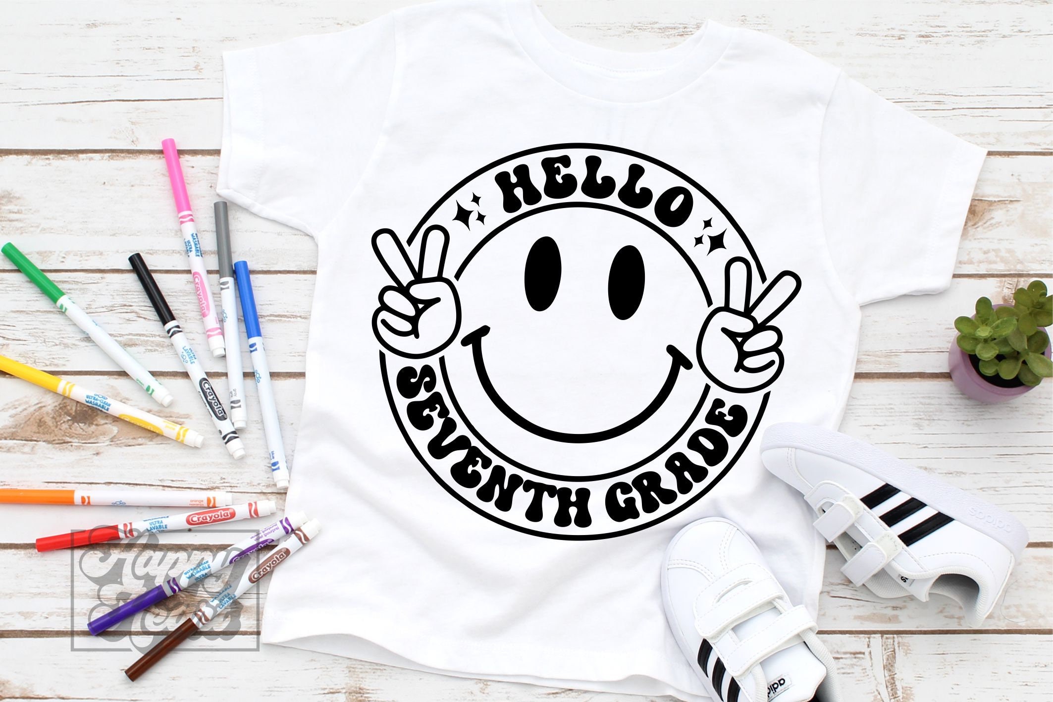 Hello Seventh Grade SVG - Hello Grade 7 Vibes - 7th Grade - Cricut File ...