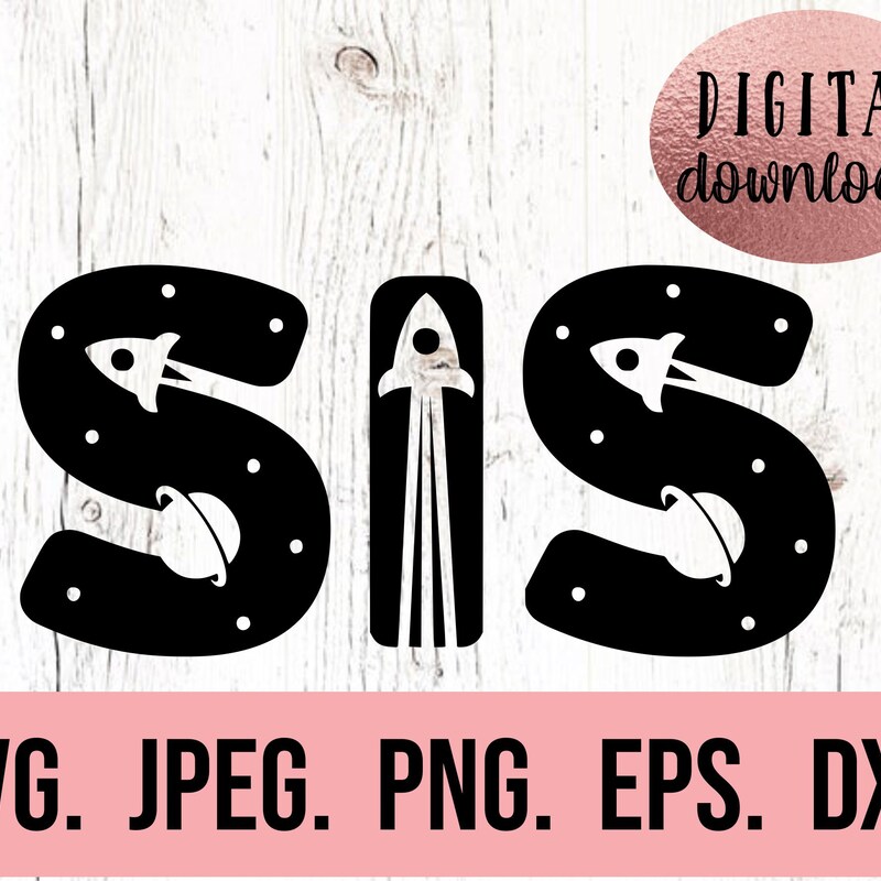 Birthday Sister Space Svg - Etsy