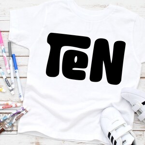 Ten SVG - Tenth Birthday Boy Shirt SVG - Instant Download - Cricut File ...