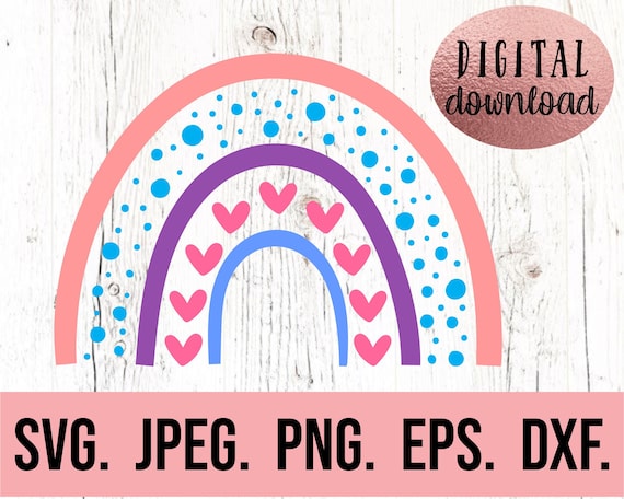 Rainbow Clipart SVG Rainbow SVG Png Digital Download - Etsy