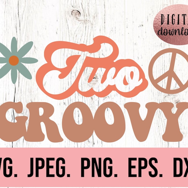 Two Groovy Svg - Etsy