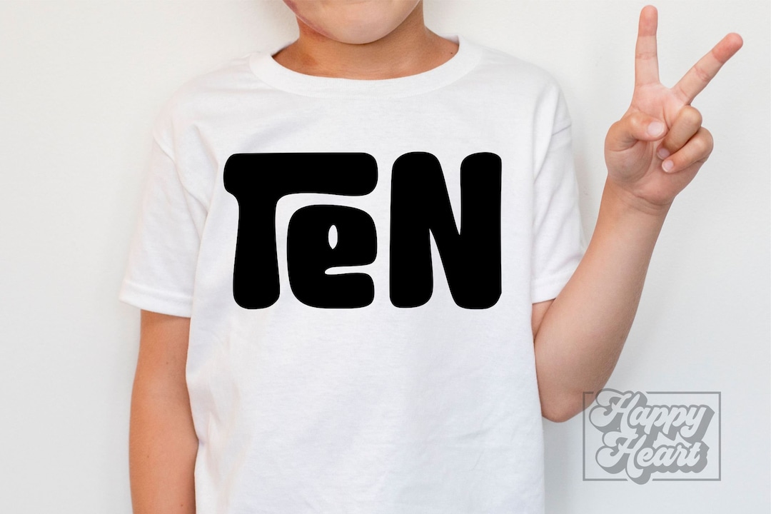 Ten SVG - Tenth Birthday Boy Shirt SVG - Instant Download - Cricut File ...