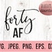 Forty AF Svg - 40th Birthday Design - Forty SVG - Hello Forty Shirt ...