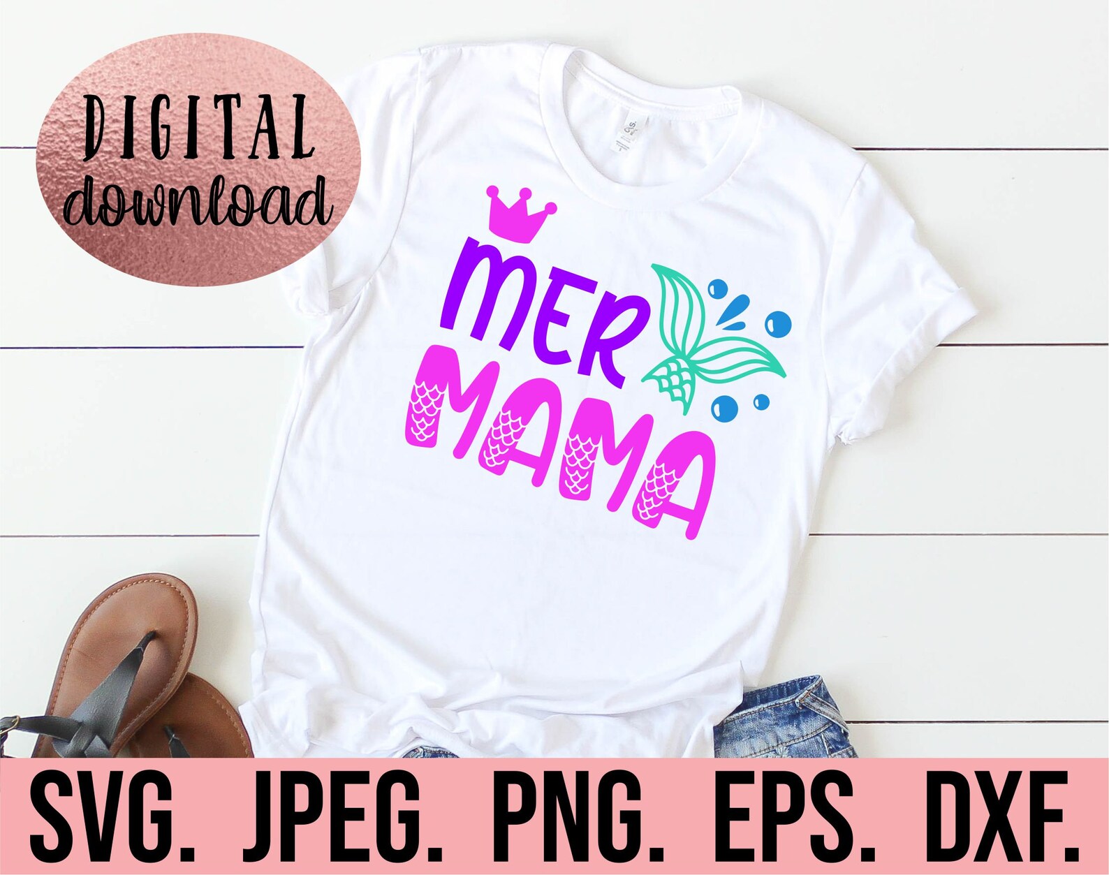 Mer Mama SVG Mermaid Mama PNG Mermaid Birthday SVG Under - Etsy