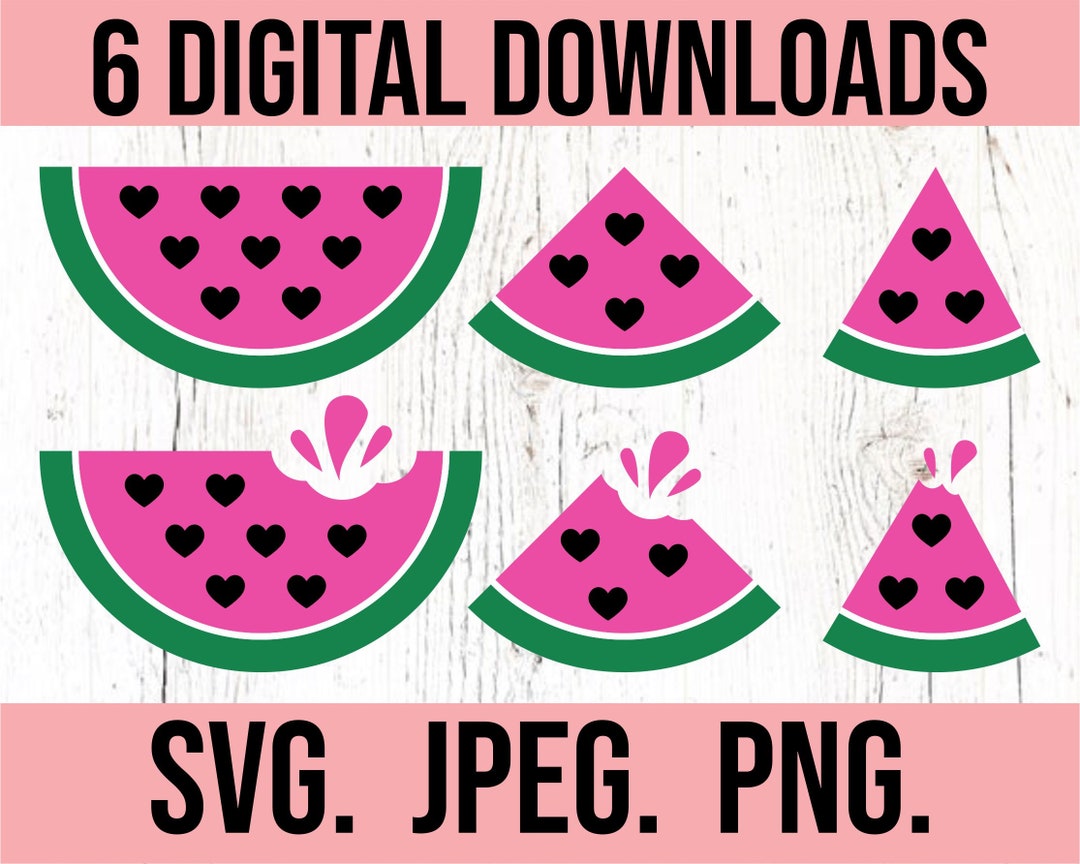 Watermelon Clipart SVG - Watermelon Birthday SVG - Fruit Slice ...