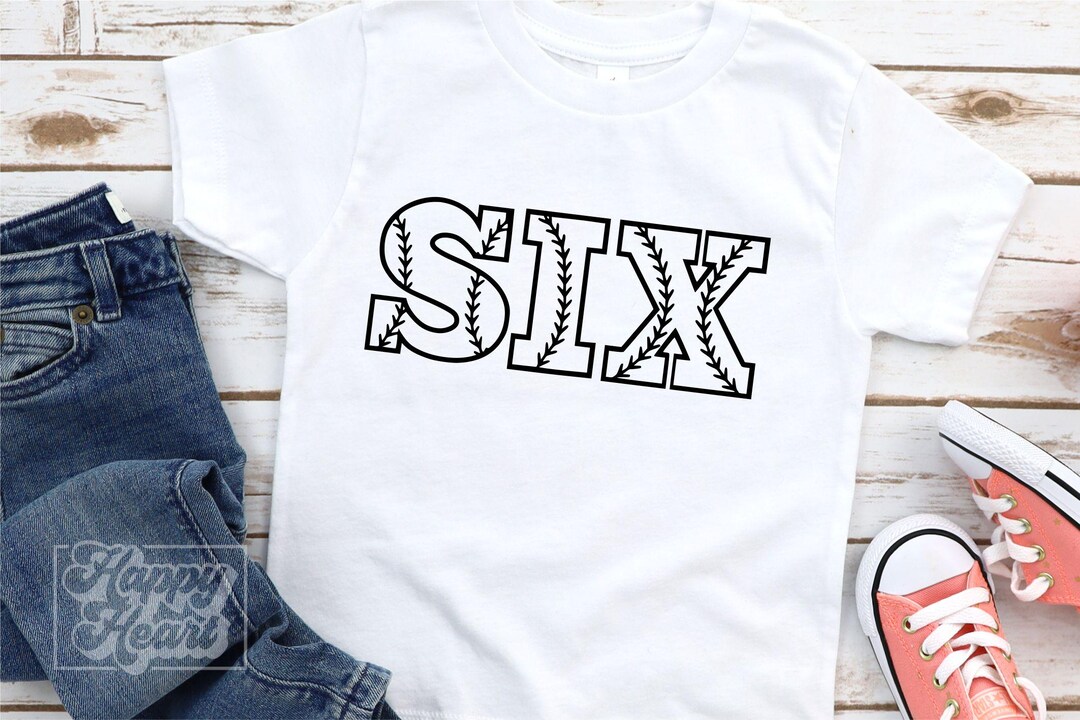 6th Birthday Baseball SVG PNG - Six Birthday Boy - Baseball Theme ...