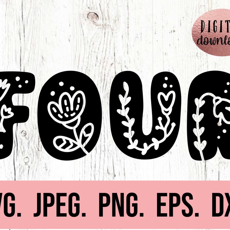 Four Birthday Shirt Svg - Etsy