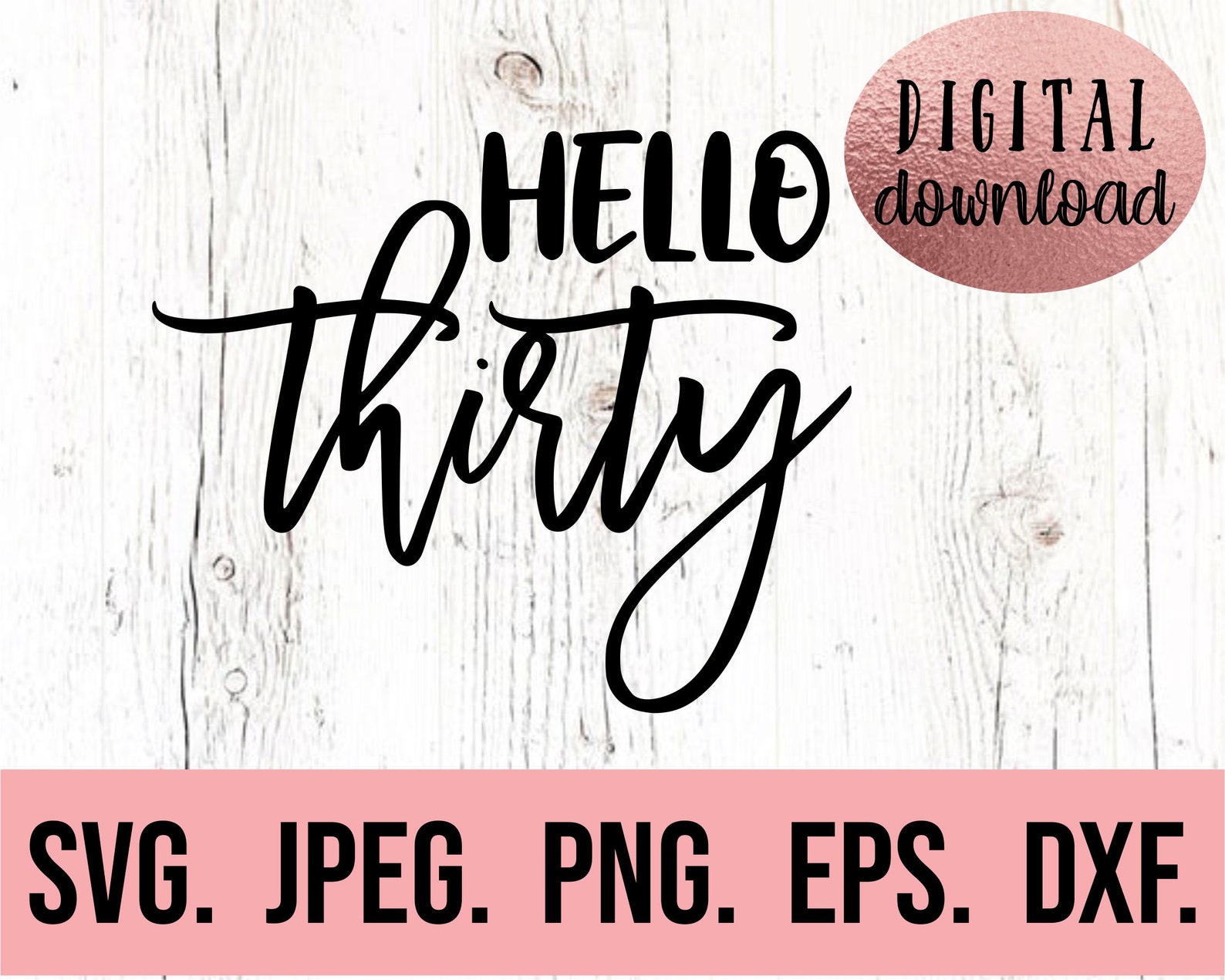 Hello Thirty svg 30th Birthday Design Thirty AF SVG | Etsy